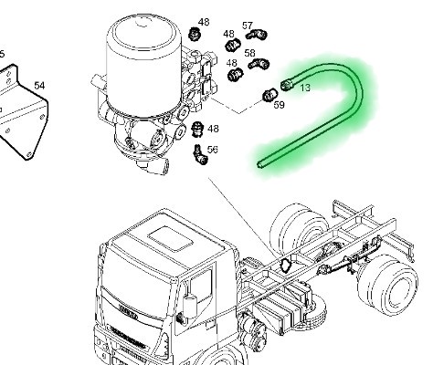 504197551 PRZEWÓD POWIETRZA IVECO EUROCARGO